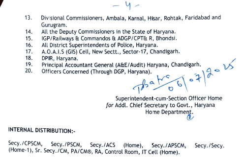 Haryana Police DSP Transfer List - हरियाणा पुलिस में बड़ा फेरदबल, 49 ...